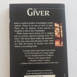 Other | The Giver By Lois Lowry Hcdj 1993 John Newbery Medal | Poshmark